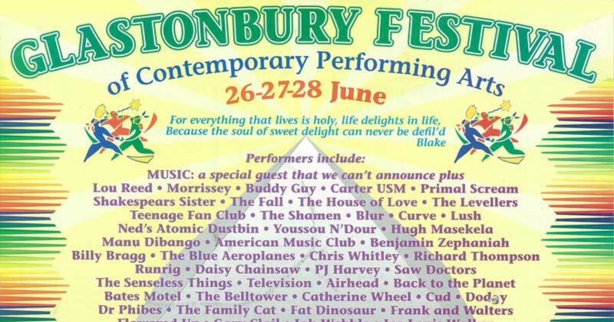 Glastonbury Festival 1992 · Festivals · Glastopedia